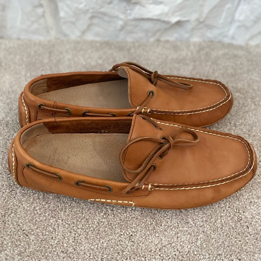 Polo Ralph Lauren Roland Tan Leather Slip-On Men’s Si… - Gem